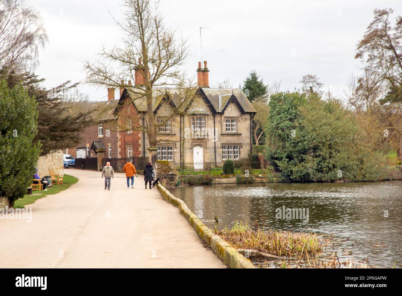 People walking in the grounds of Melbourne Hall country house in ...