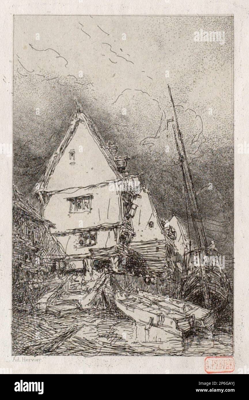 Louis Adolphe Hervier, Croquis de Voyage de 1843, gravés sur acier à l ...