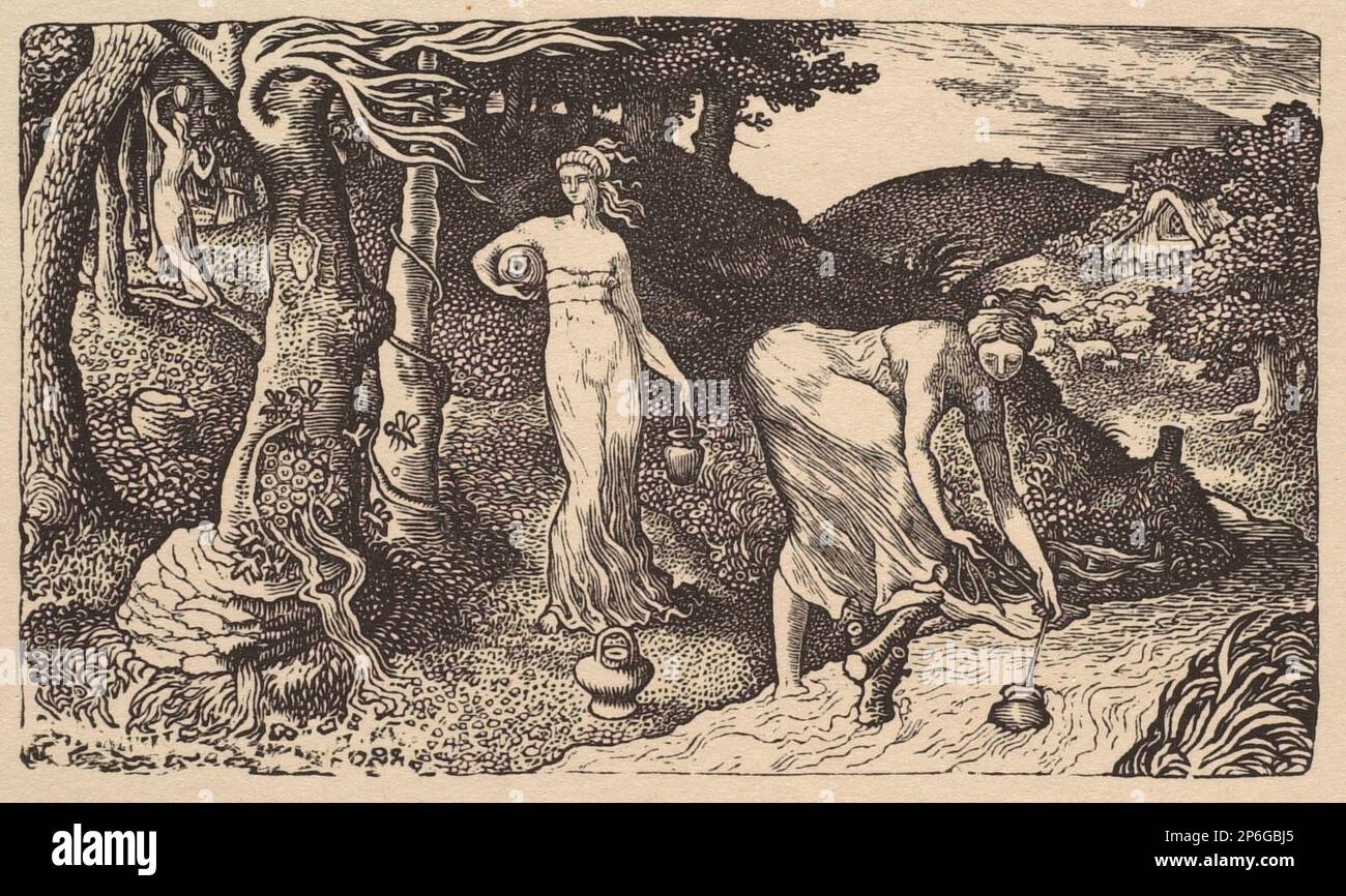 Edward Calvert, The Brook, 1829, wood engraving on paper Stock Photo ...