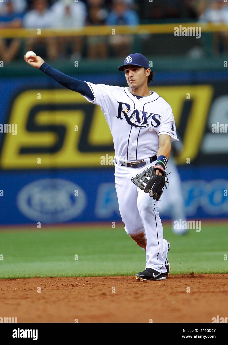Tampa Bay Rays Sean Rodriguez in a game against the New York Yankees in ...