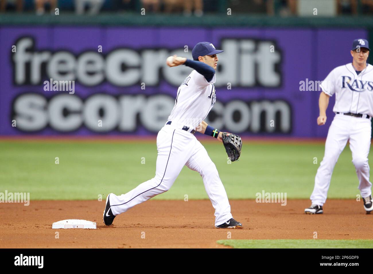 Tampa Bay Rays Sean Rodriguez in a game against the New York Yankees in ...