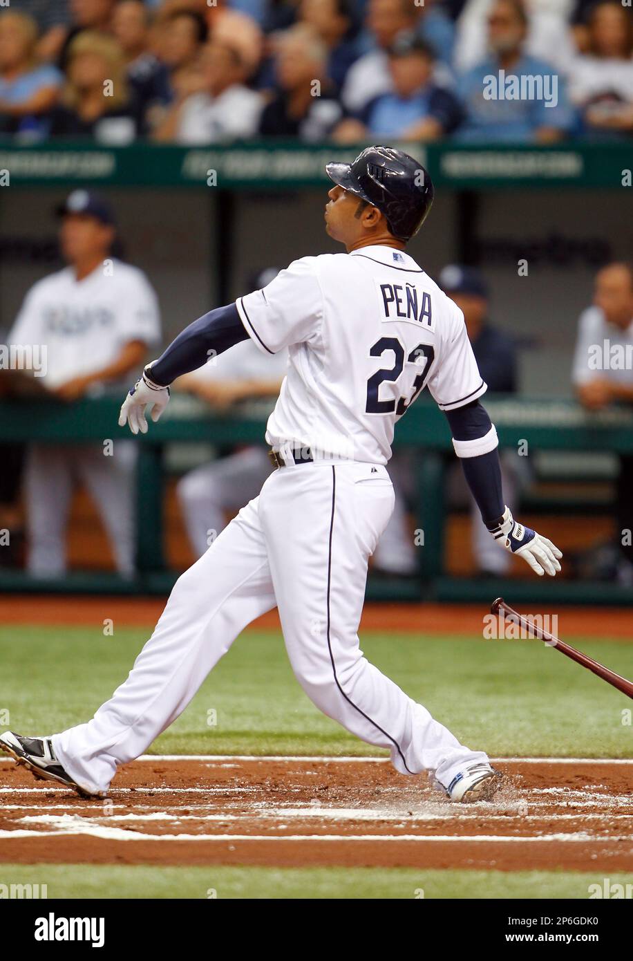 Tampa Bay Rays Carlos Pena in a game against the New York Yankees in a ...