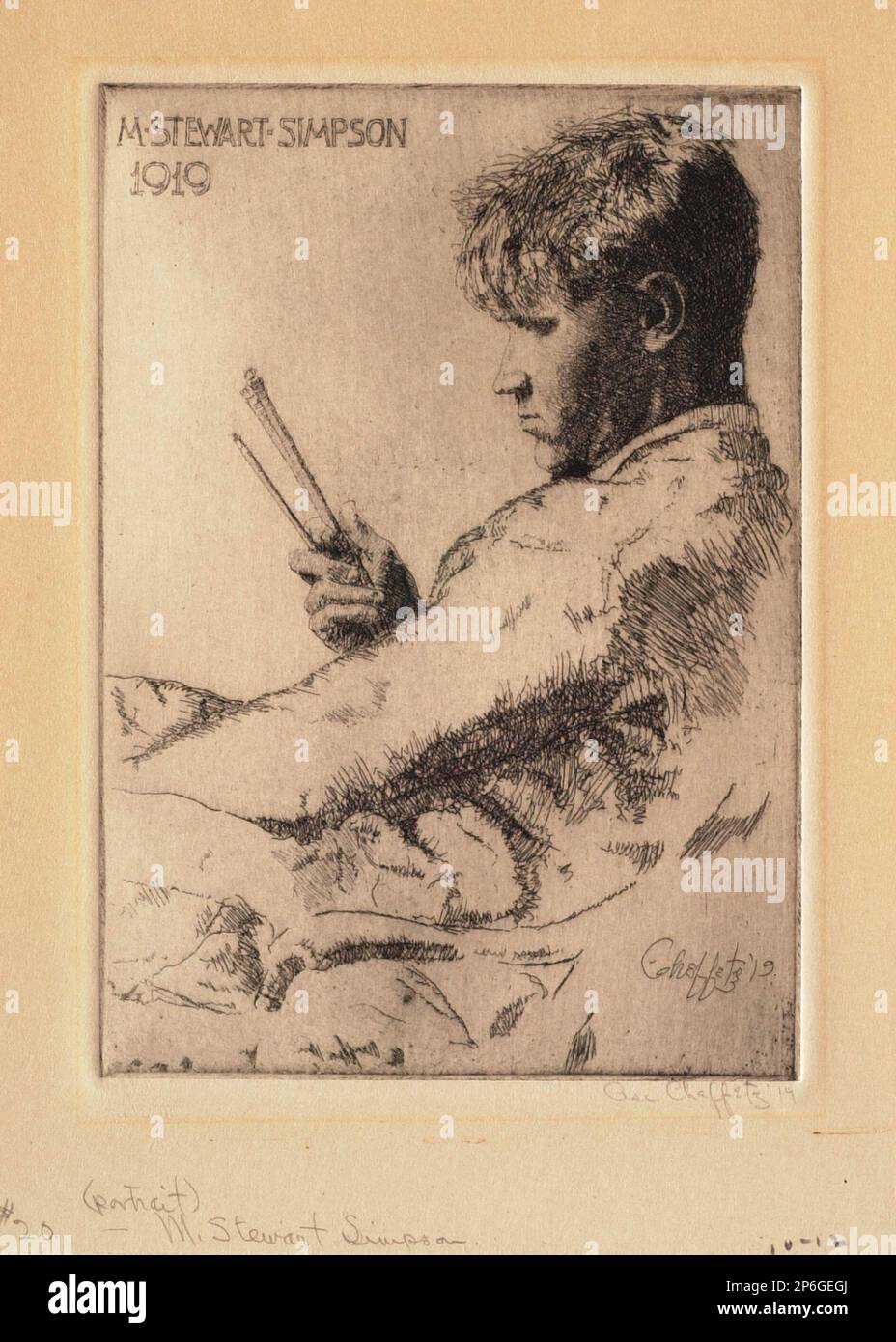 Asa Cheffetz, Maxwell Stewart Simpson, 1919, etching on wove paper ...