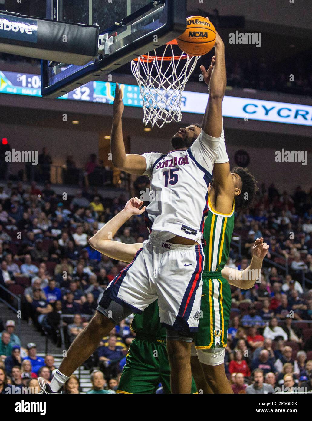 March 06 2023 Las Vegas, NV, U.S.A. Gonzaga center Efton Reid III (15 ...