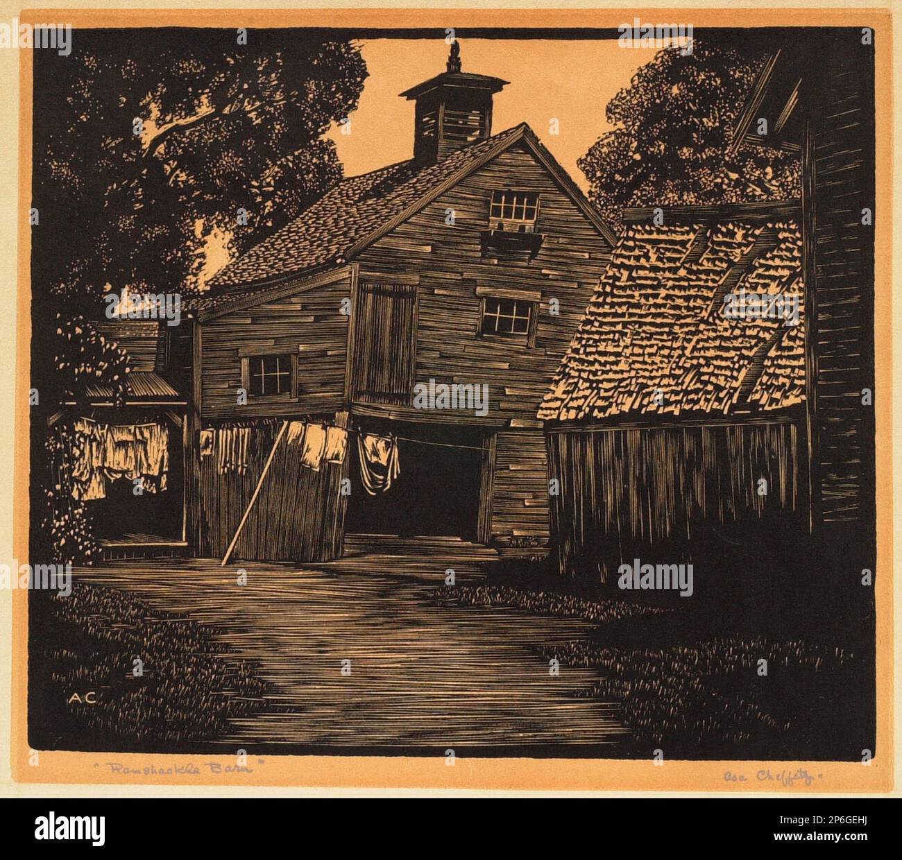 Asa Cheffetz, Ramshackle Barn, c. 1929, re-zilio reproduction of ...