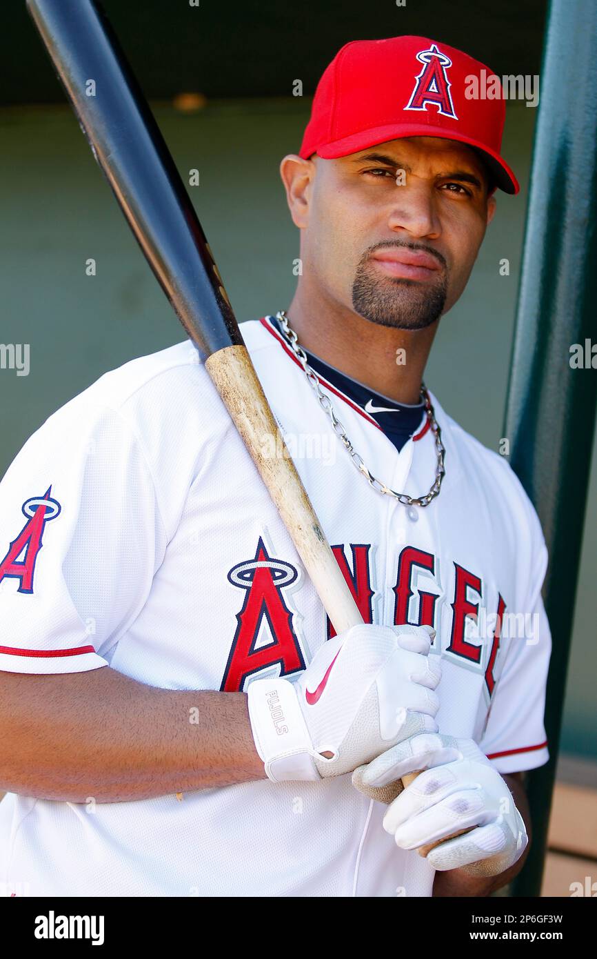 Los Angeles Angels Albert Pujols poses for a portrait at Tempe Diablo ...