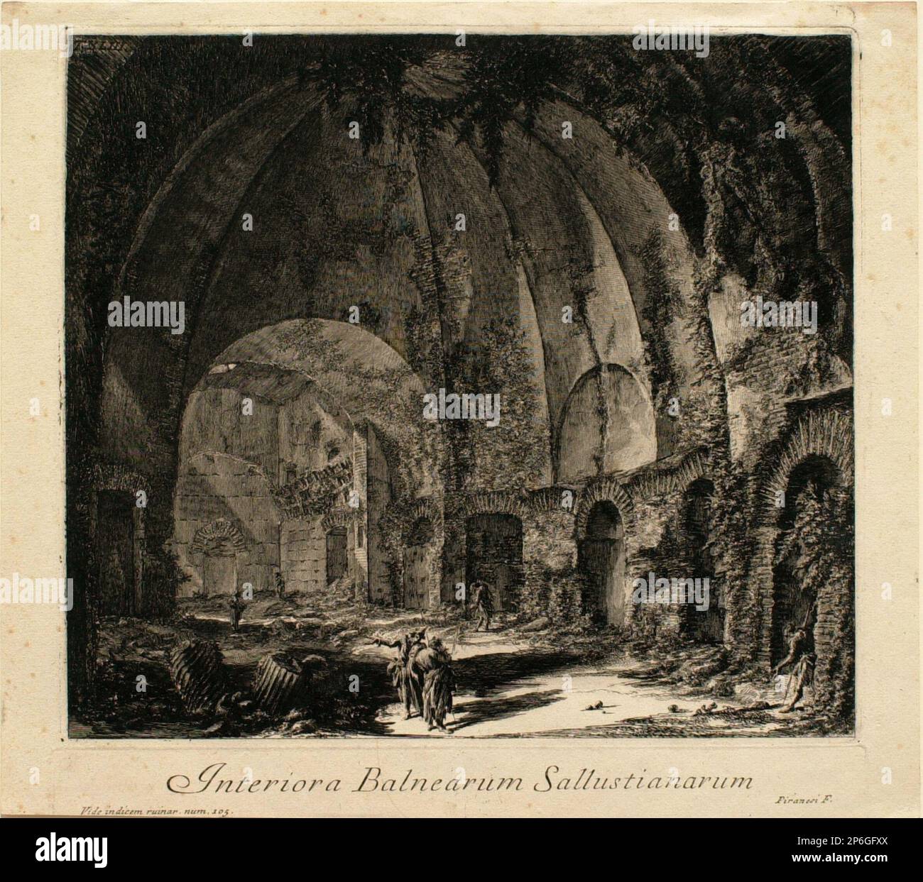 Giovanni Battista Piranesi, Interior of the Baths of Sallustius, 1756 ...
