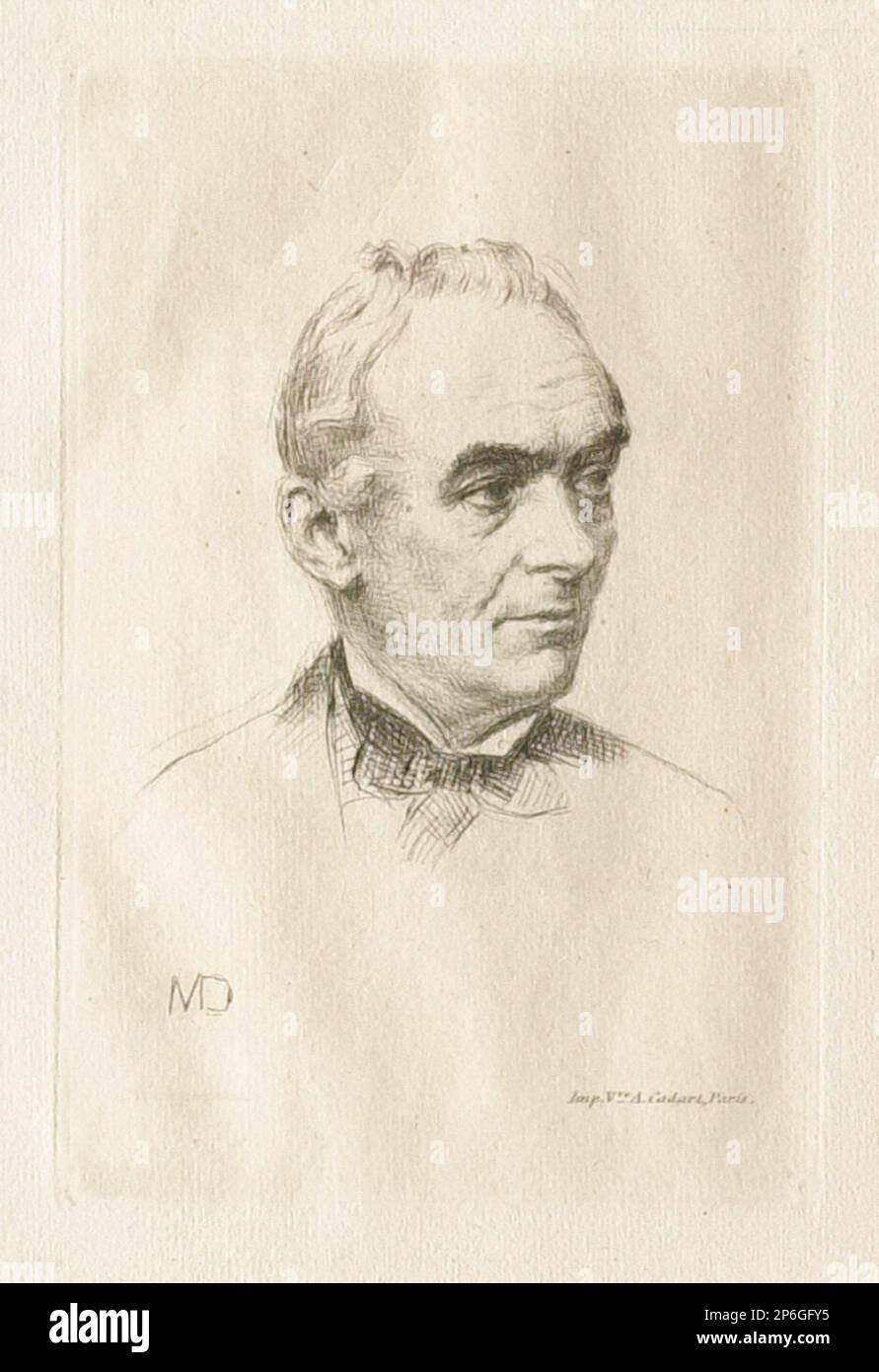 Marcellin Desboutin, Portrait of Prosper Mérimée de l'Académie Français ...