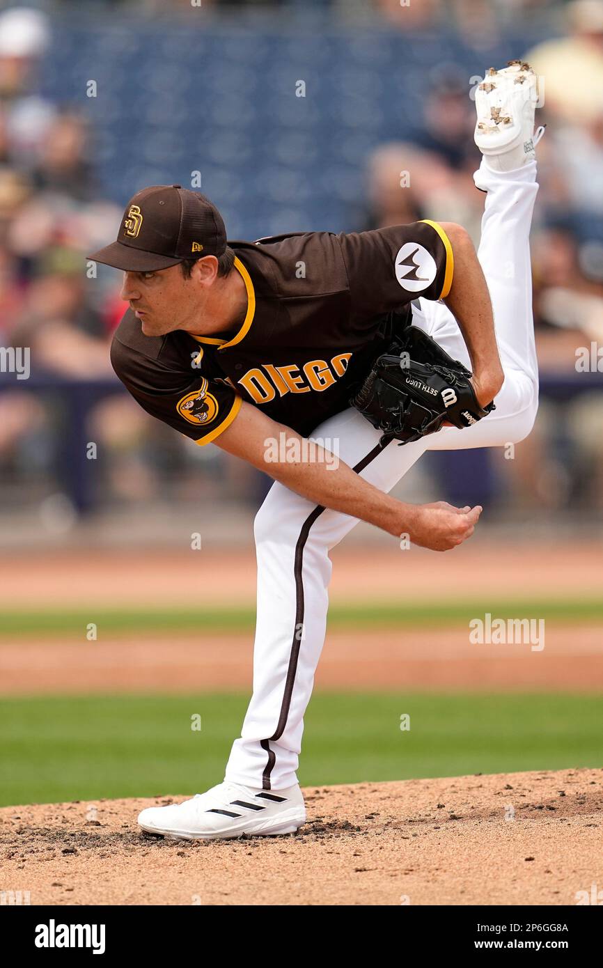 San Diego Padres starting pitcher Seth Lugo delivers during the third ...