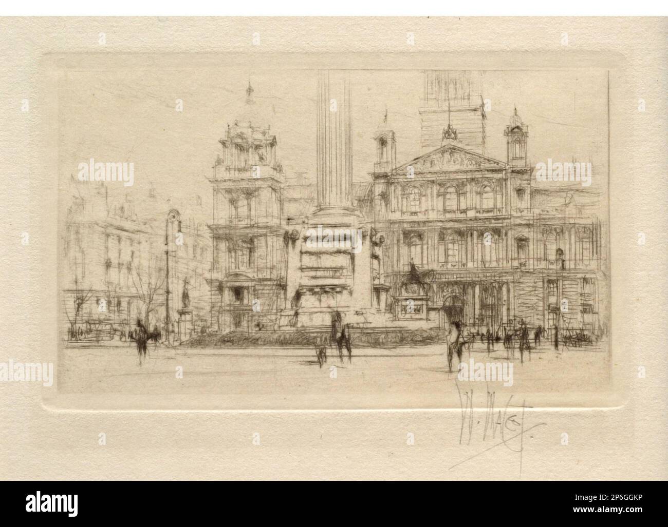 William Walcot, Municipal Buildings, Glasgow, 1918, etching and ...