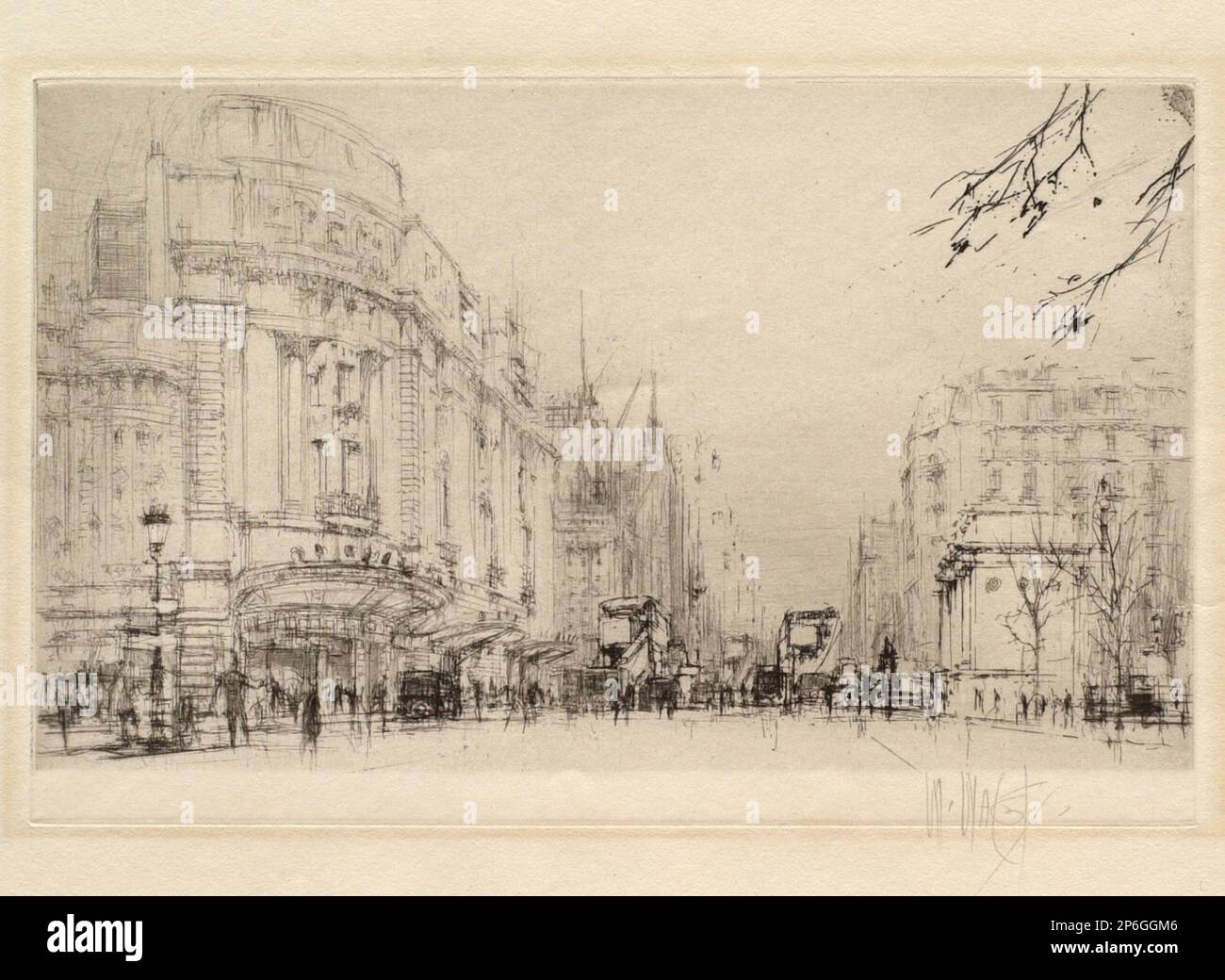 William Walcot, Marble Arch, 1925, etching and drypoint on wove paper ...