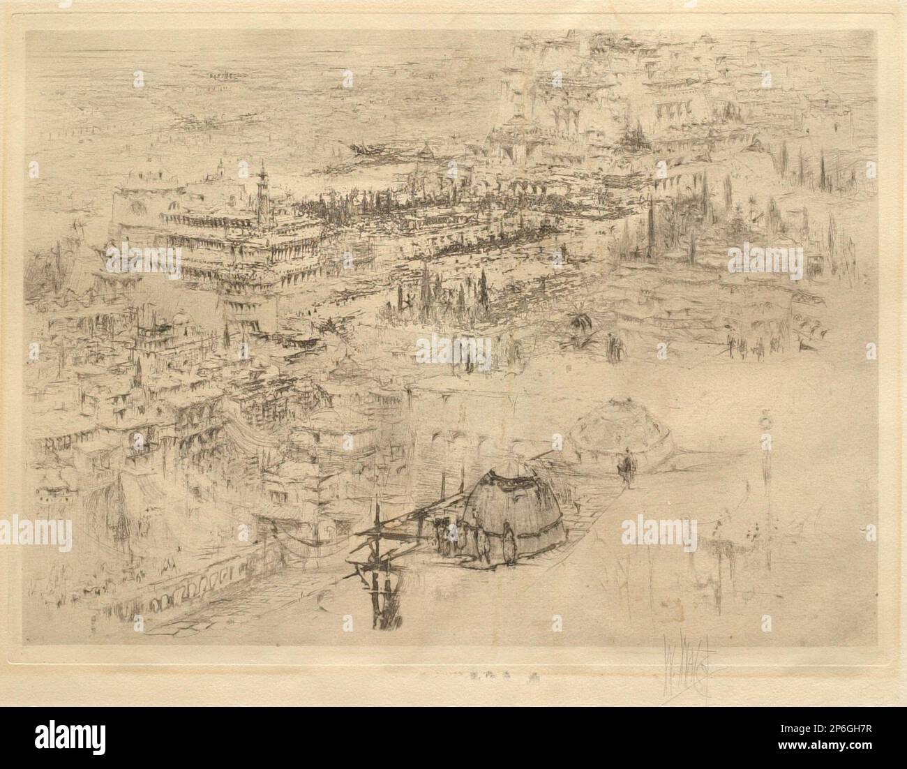 William Walcot, The Temple of Baal, 1920, etching, drypoint, and ...