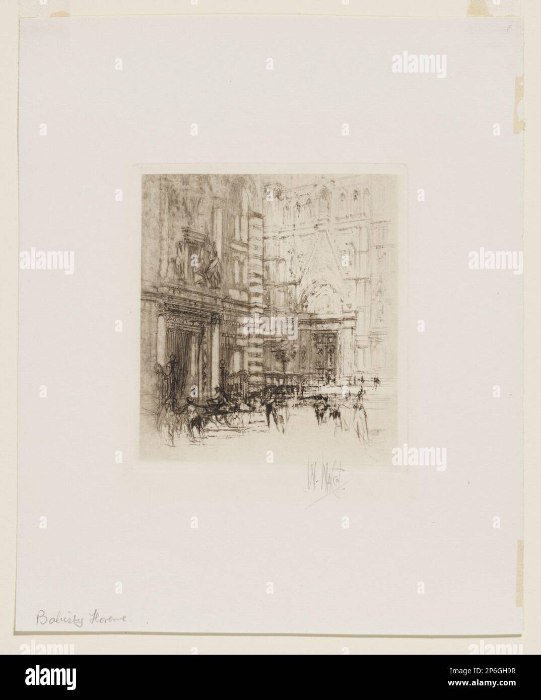 William Walcot, The Baptistry, Florence, 1920, etching and drypoint on ...