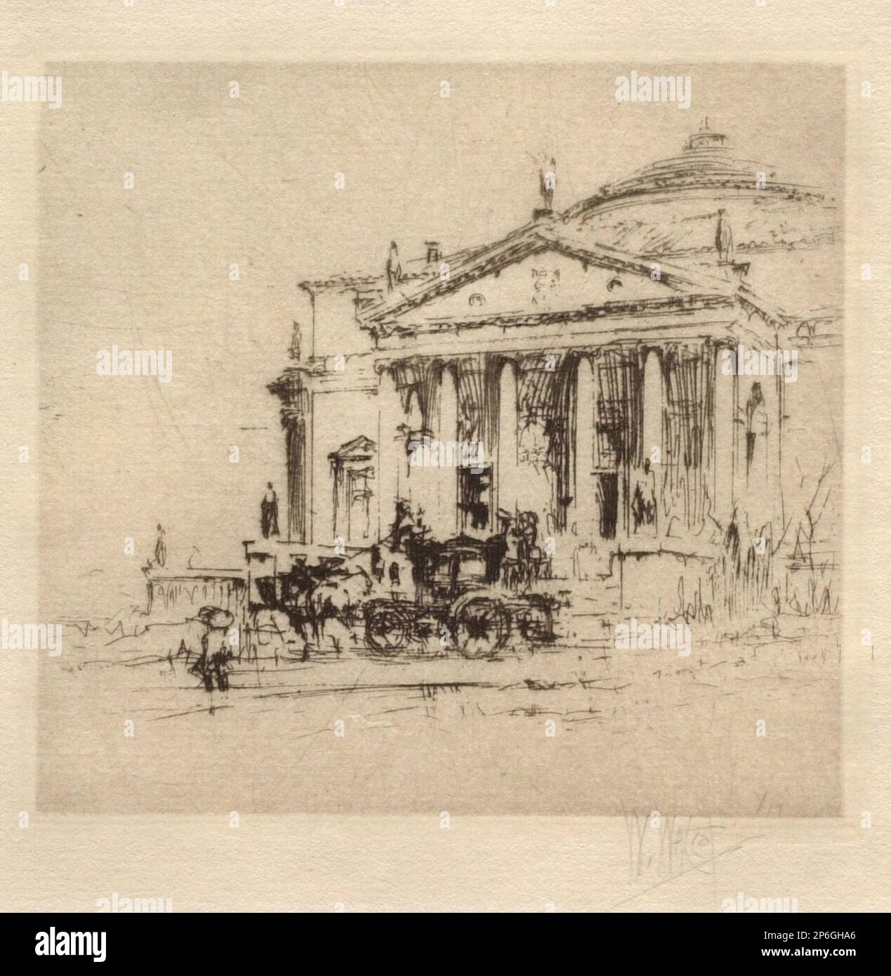 William Walcot, Palladio Rotunda, Vicenza, c. 1920, etching and ...