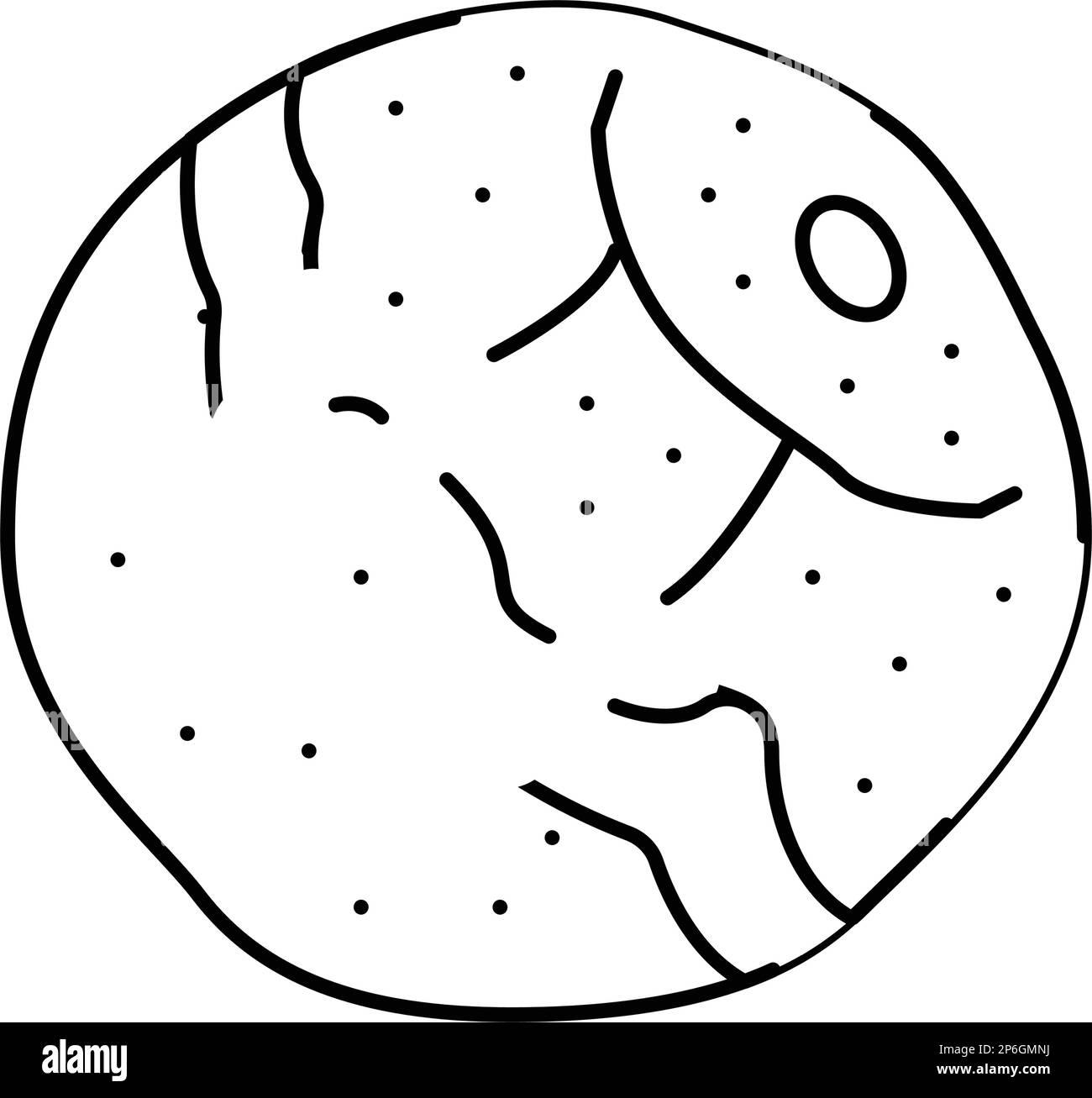 orange rotten food line icon vector illustration Stock Vector Image ...