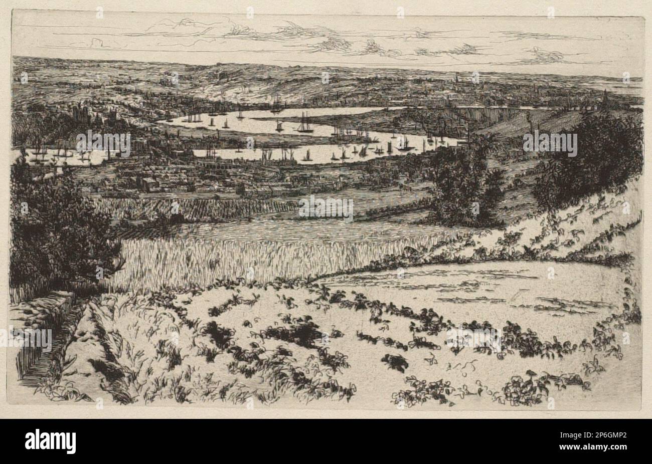 Edwin Edwards, Landscape and River Scene, 1833–1879, etching on paper ...