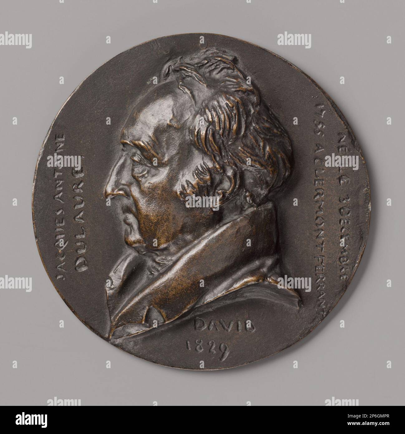 Pierre-Jean David d'Angers, Jacques Antoine Dulaure, 1829, bronze Stock ...
