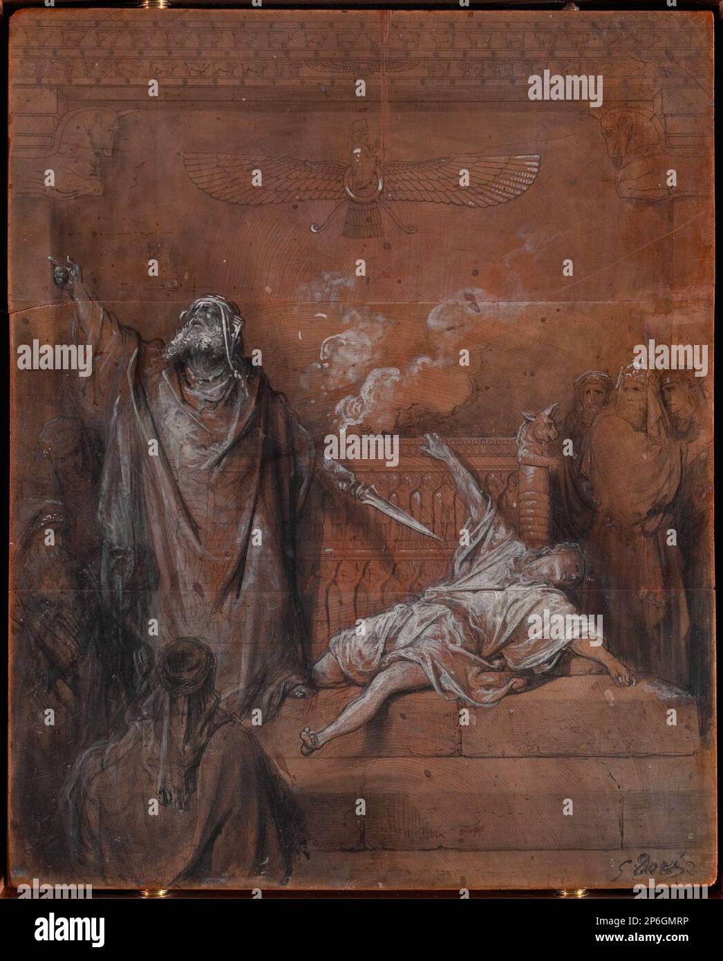 Gustave Doré, Matatias, c. 1866, gouache on uncut wood block Stock ...