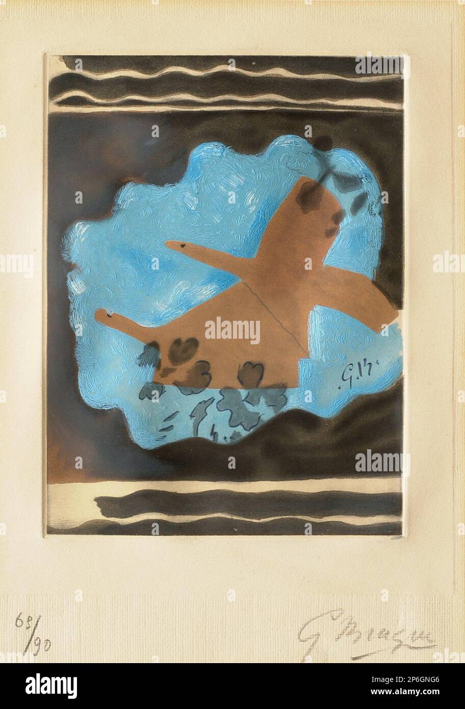 Georges Braque, Migration, 1962, color etching and aquatint on paper ...