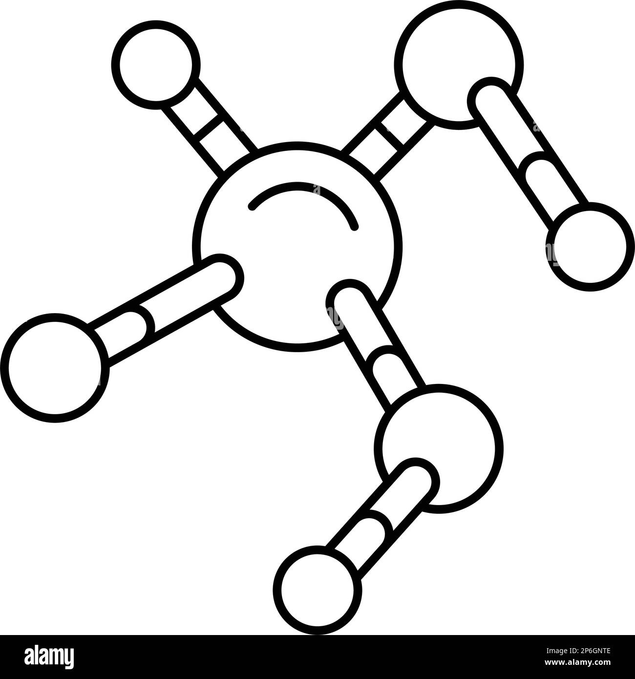 molecule chemistry line icon vector illustration Stock Vector Image ...