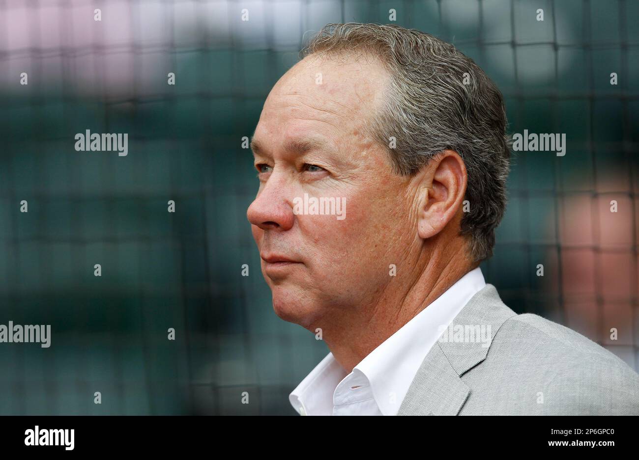 Houston Astros owner Jim Crane looks on prior to Opening Day of an MLB ...