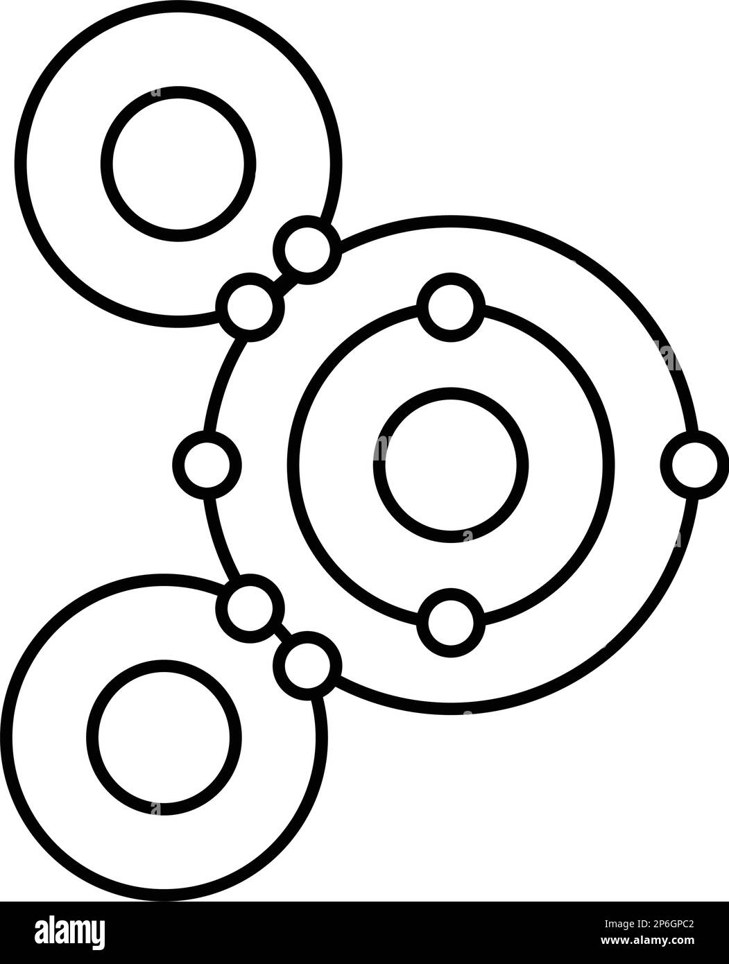 atom molecular structure line icon vector illustration Stock Vector ...