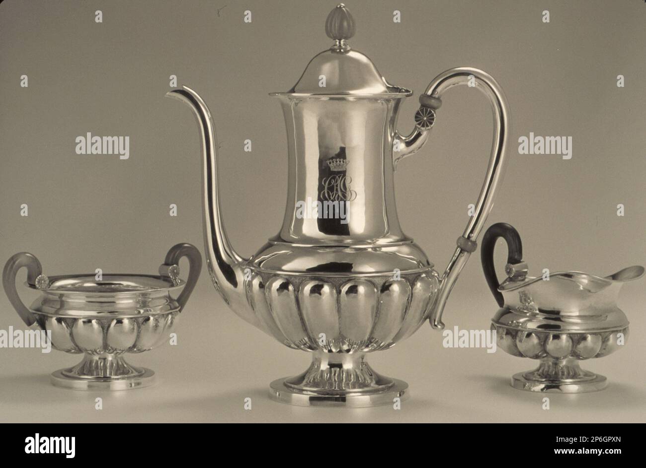 Arthur J. Stone, After dinner coffee service: coffee pot, cream pitcher ...