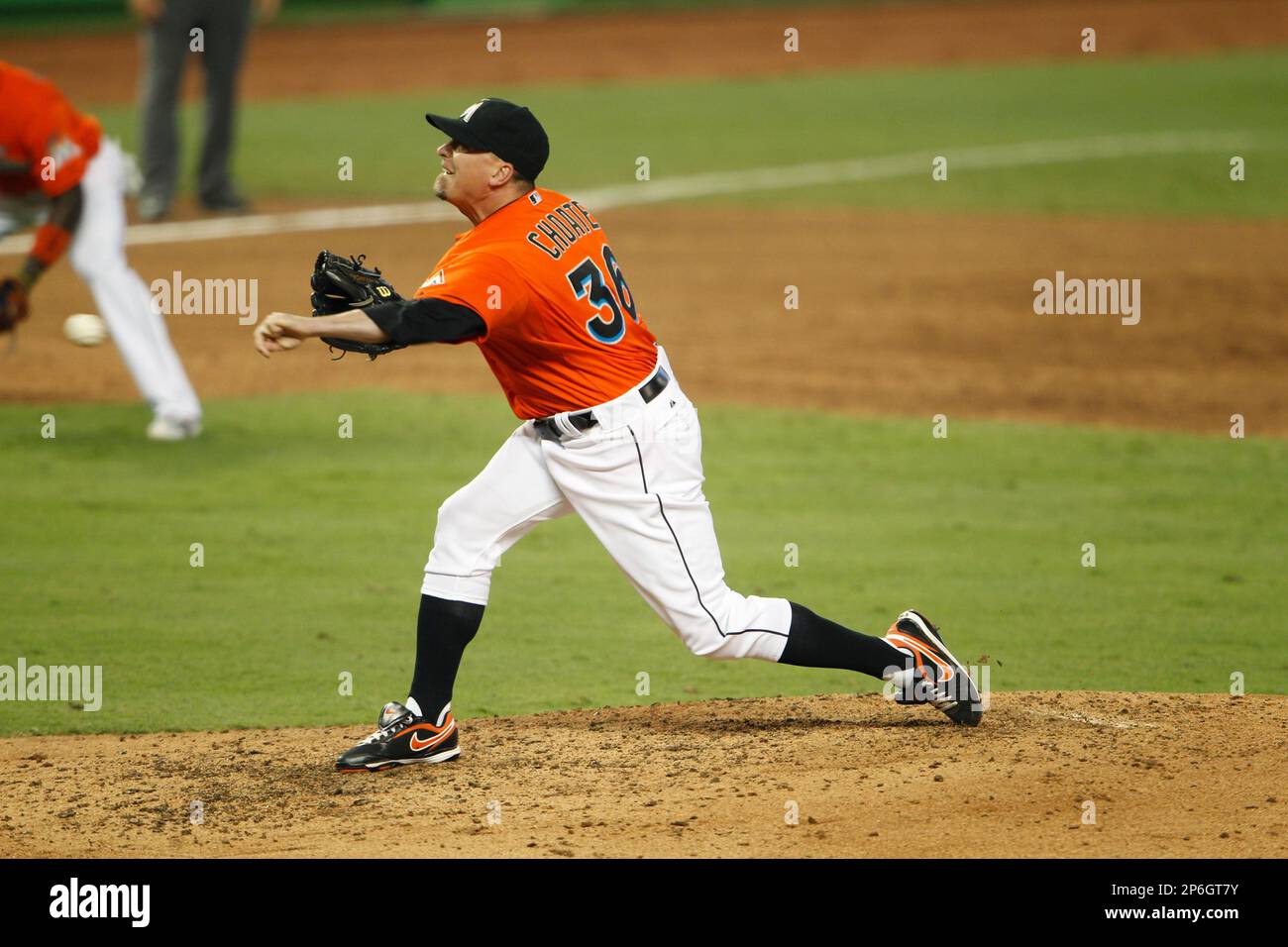 Miami Marlins Randy Choate during a game against the New York Yankees ...