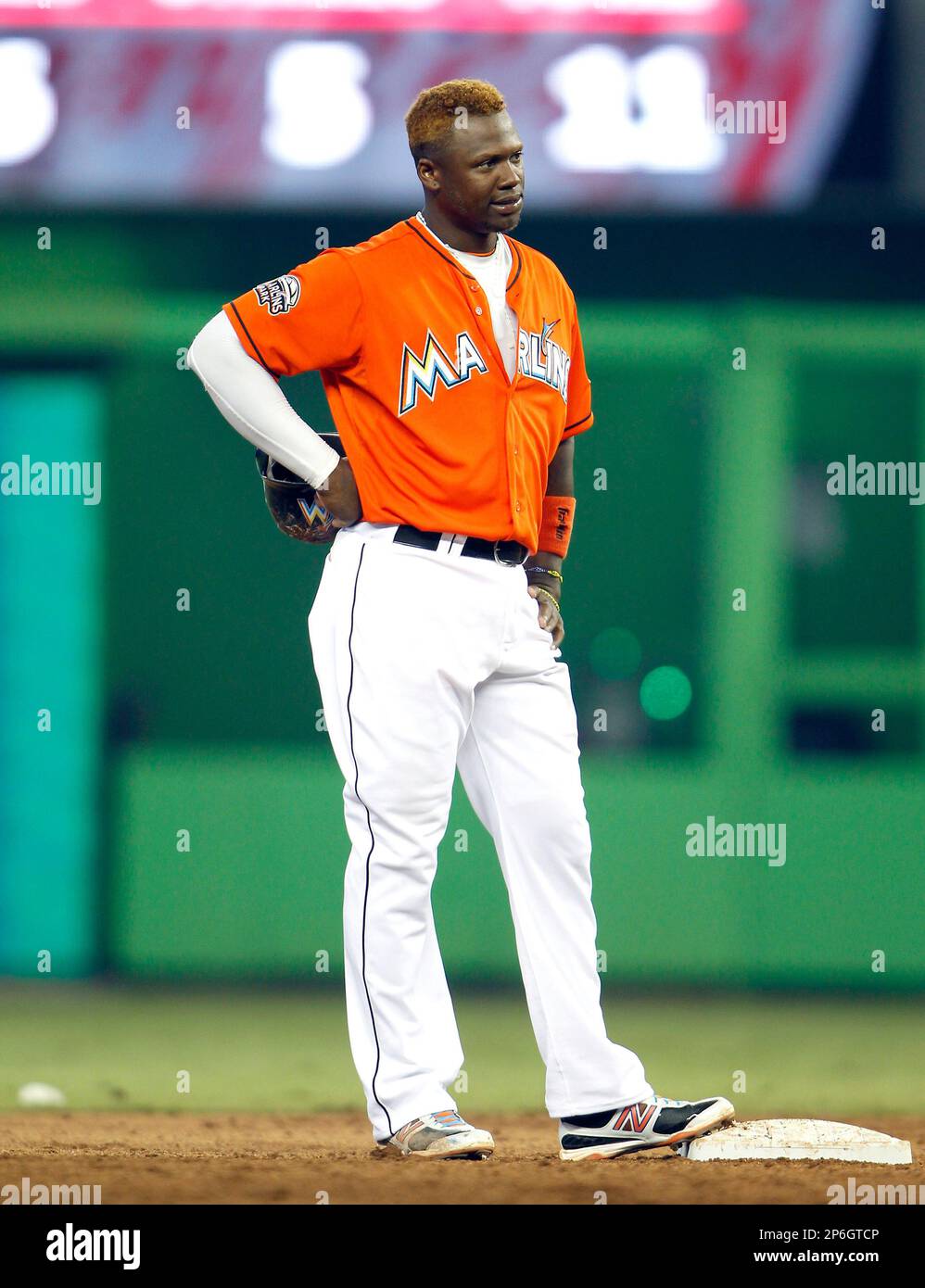 Miami Marlins Hanley Ramirez during a game against the New York Yankees ...