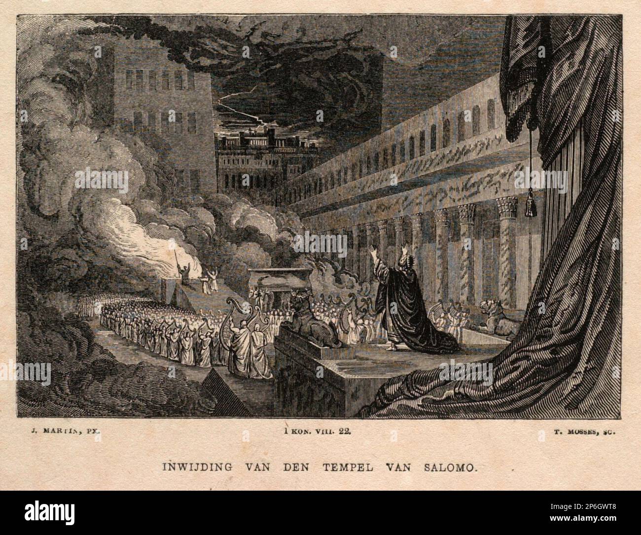 T. Mosses, The Dedication of the Temple of Solomon, 1835, steel ...