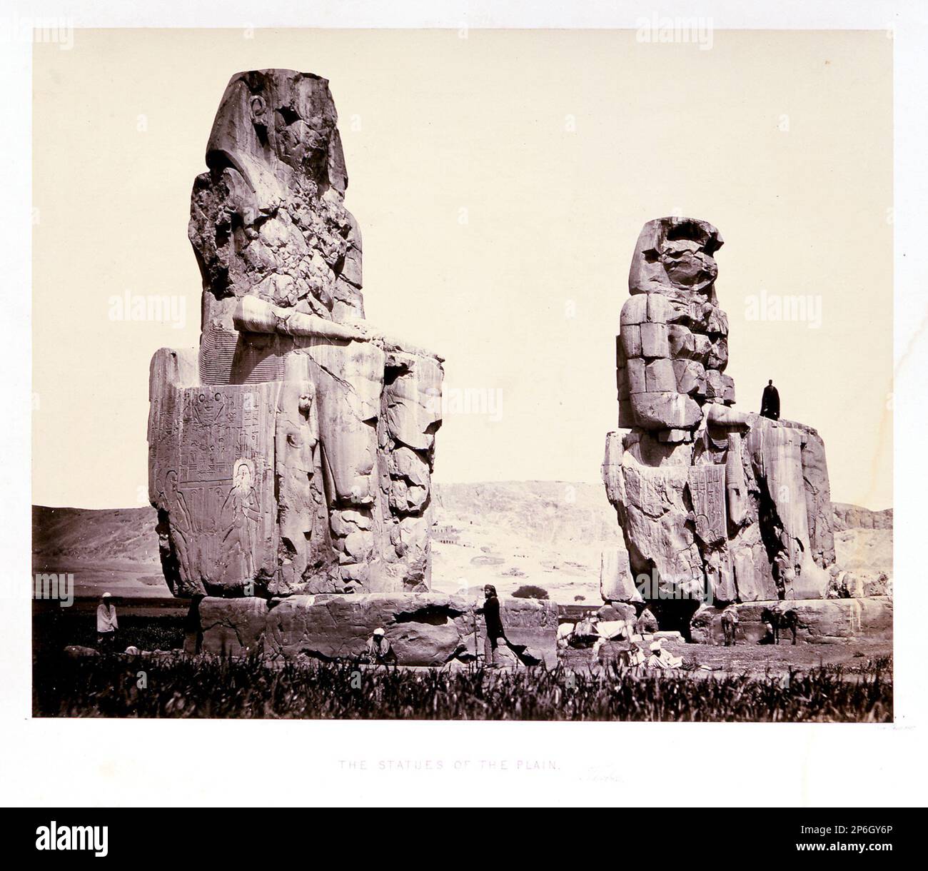 Francis Frith, The Statues of the plain, Thebes, C. 1860, albumen ...