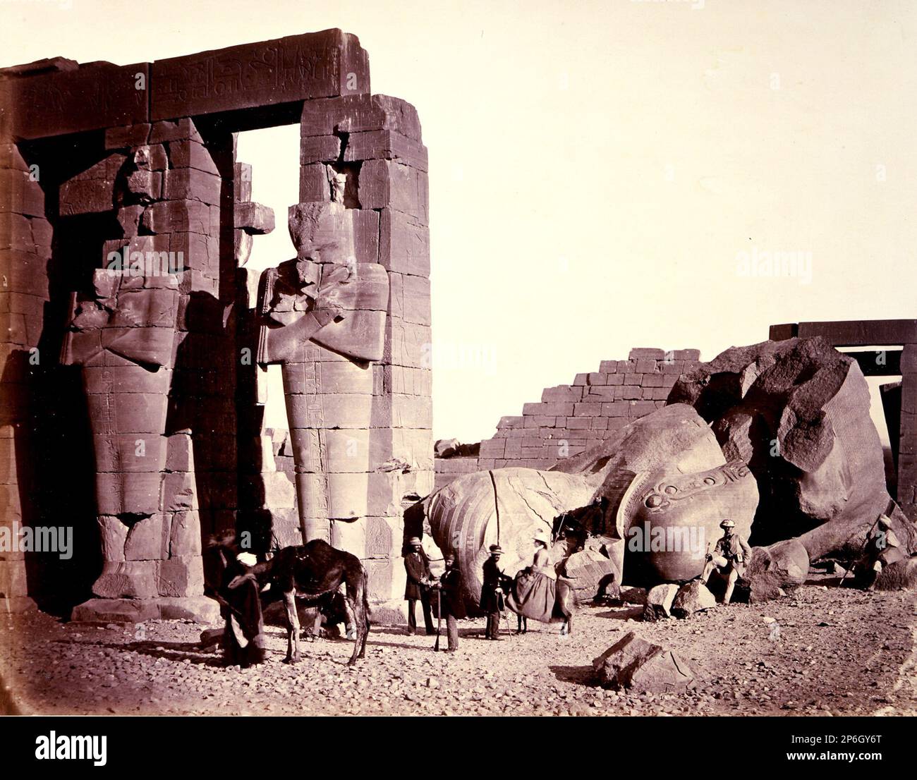 Francis Frith, The Rameseum of El-Kurneh, Thebes, first view, C. 1860 ...