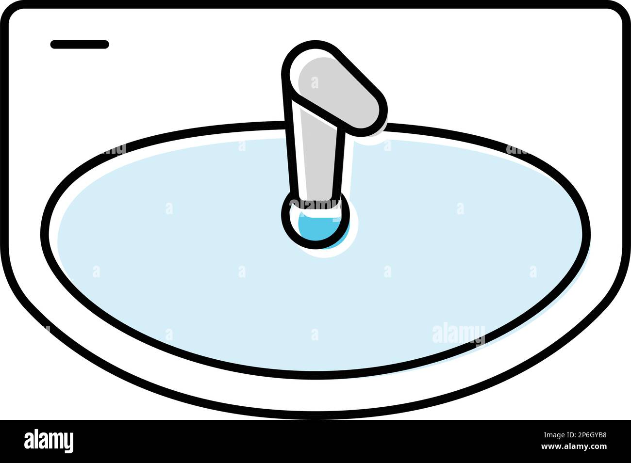sink top view color icon vector illustration Stock Vector Image & Art ...
