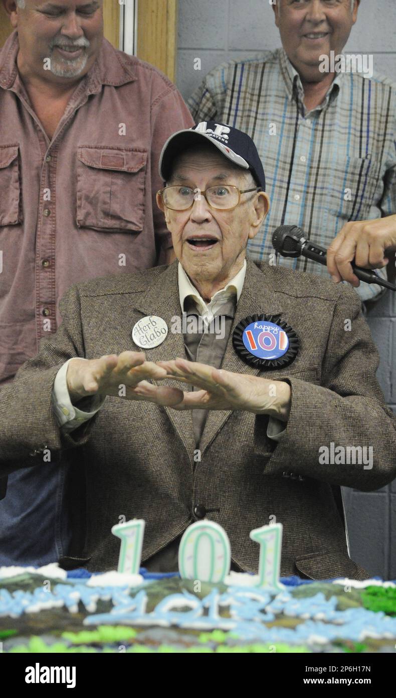 Herbert Clabo celebrates his 101st birthday with a presentation of keys ...