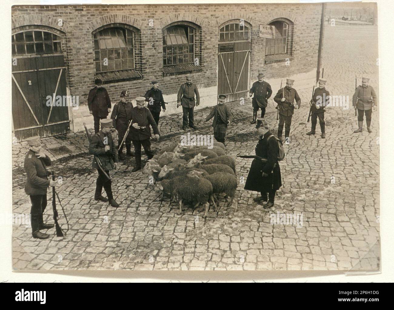 Unknown, German Officers Requisitioning Sheep, c. 1914–15, gelatin ...