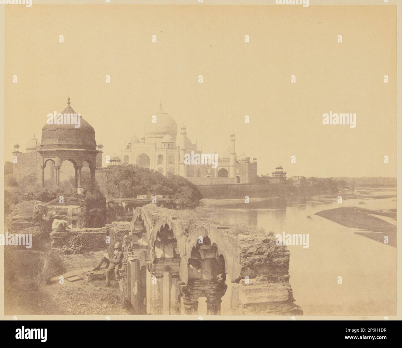 John Murray, Taj Mahal from the East with Dr John Murray Seated in the ...