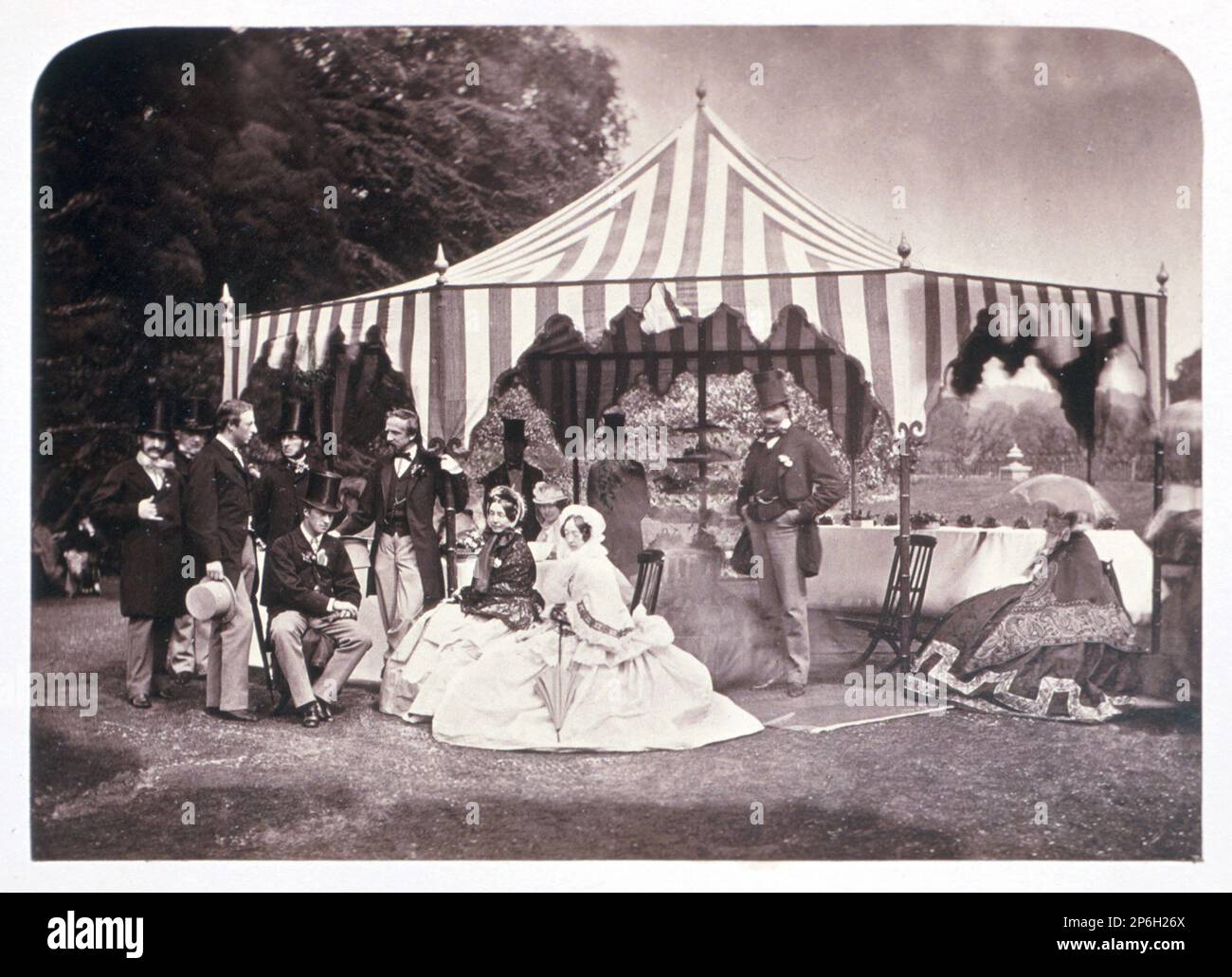 Camille Silvy, The Duchess of St. Alban's Stall, with Group of Their ...