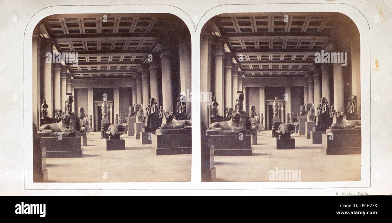 Roger Fenton, The Egyptian Gallery, The British Museum, 1857, albumen ...