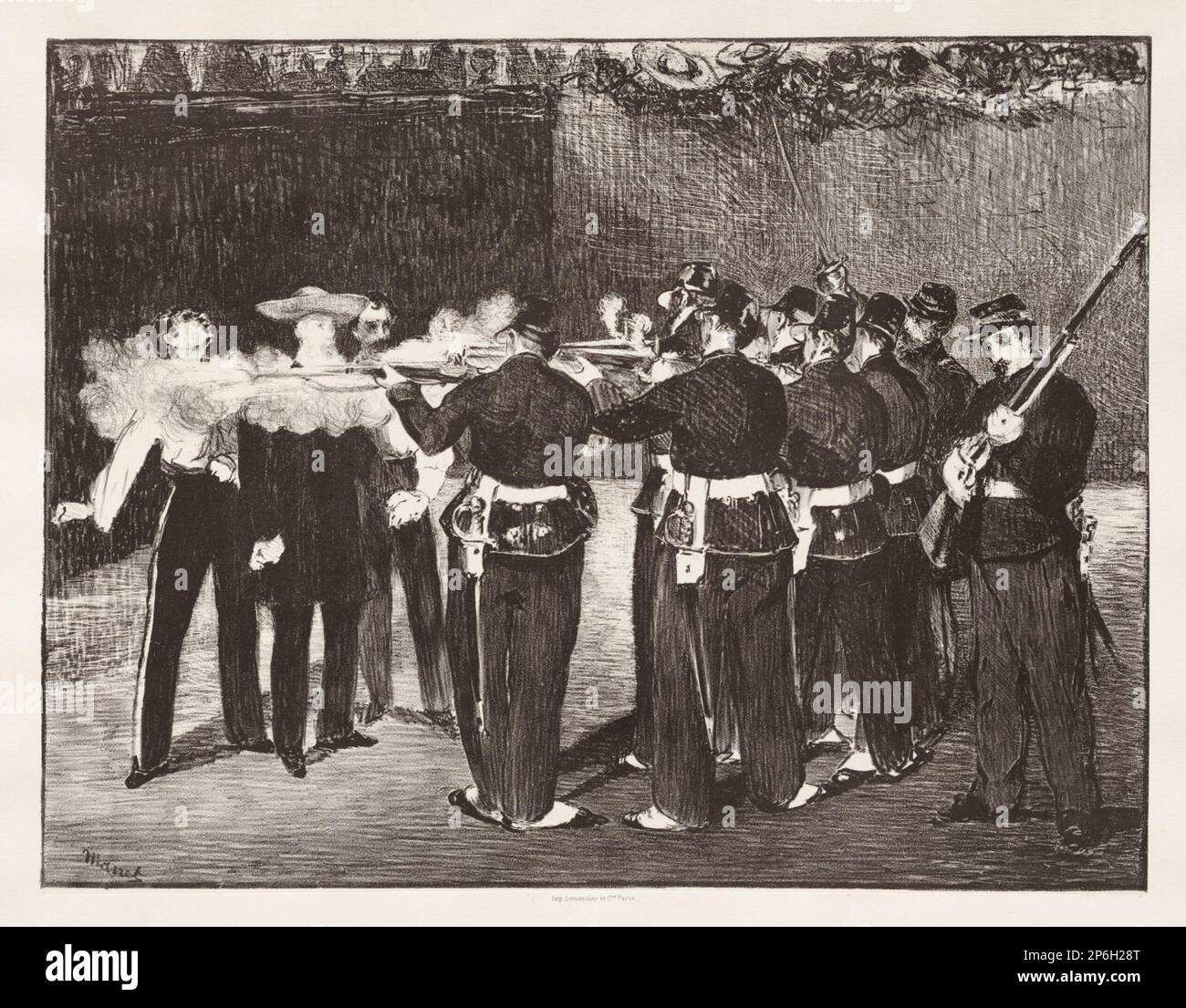Édouard Manet, The Execution of Emperor Maximilian, 1868; printed 1884 ...
