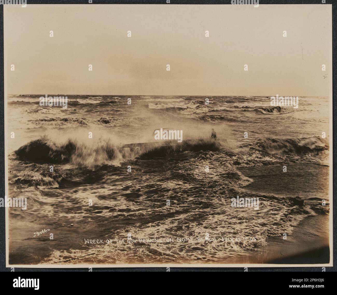 Beverly Bennett Dobbs, Wreck of The Gov. Perkins on Nome Beach, July 13 ...