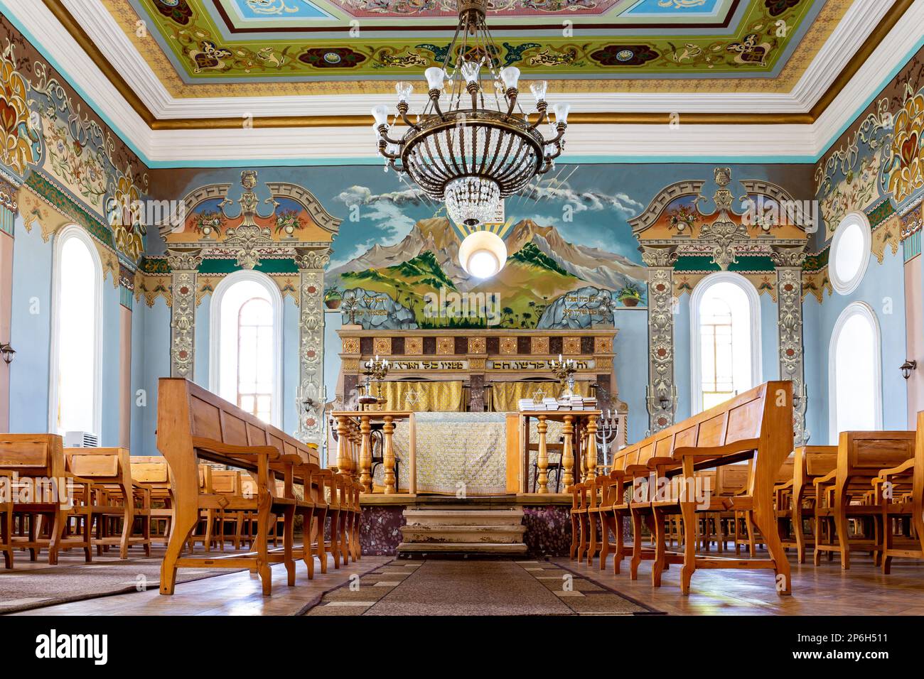 Kutaisi, Georgia, 04.06.21. Kutaisi Synagogue inside view of nave and ...
