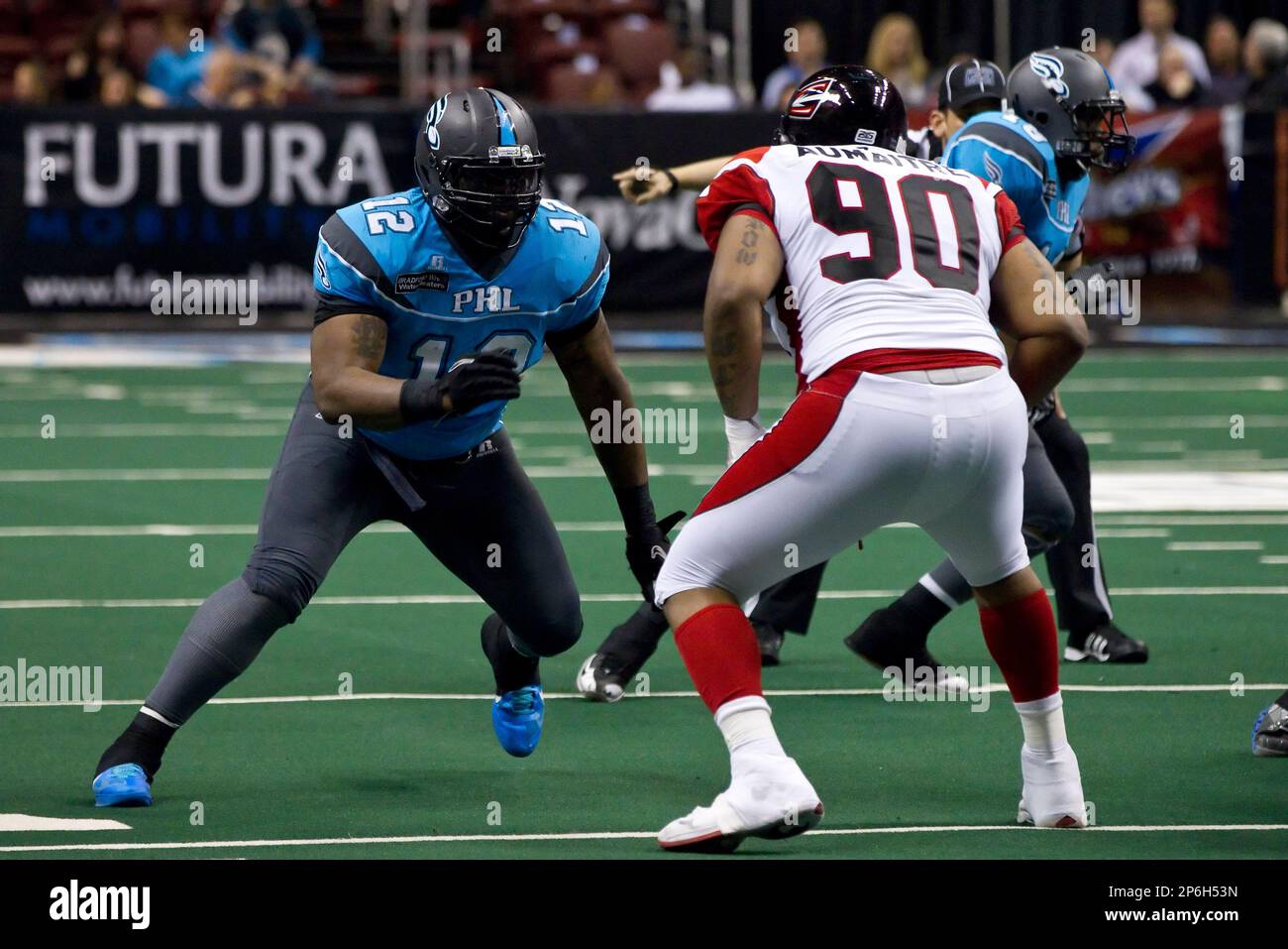 April 1, 2012: Philadelphia Soul defensive lineman Bryan Robinson (12 ...