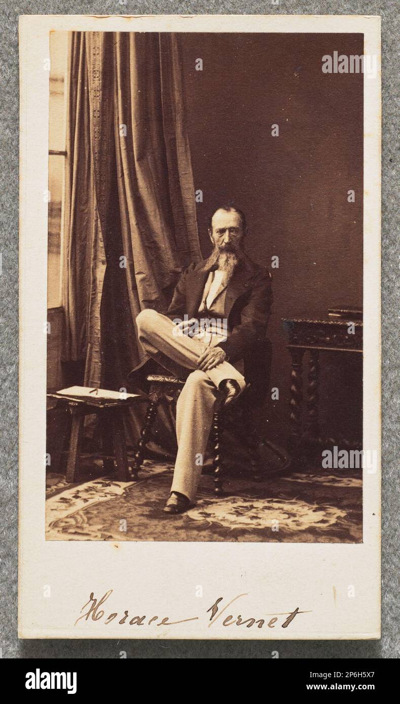 André Adolphe-Eugène Disdéri, Horace Vernet, Carte-de-Visite, before ...