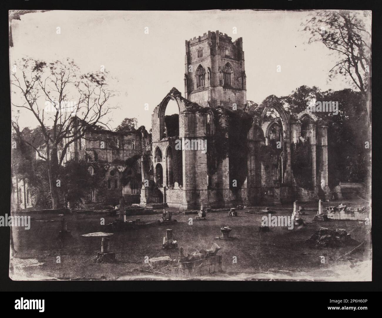 Benjamin Brecknell Turner, Fountains Abbey, Several Ground Level Ruins ...