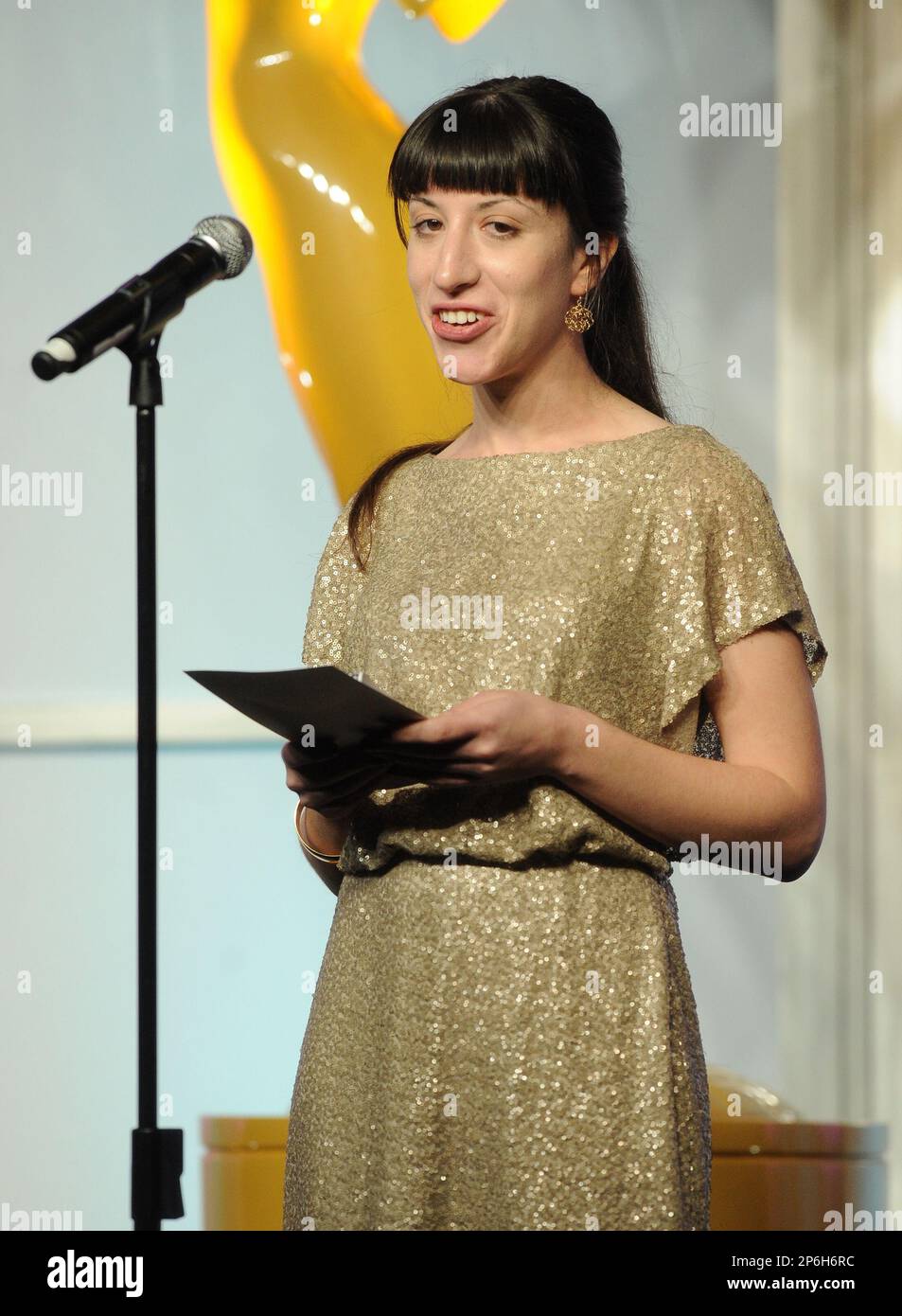HOLLYWOOD, CA - MARCH 31: Dawn Schwartz accepts the First Place ...