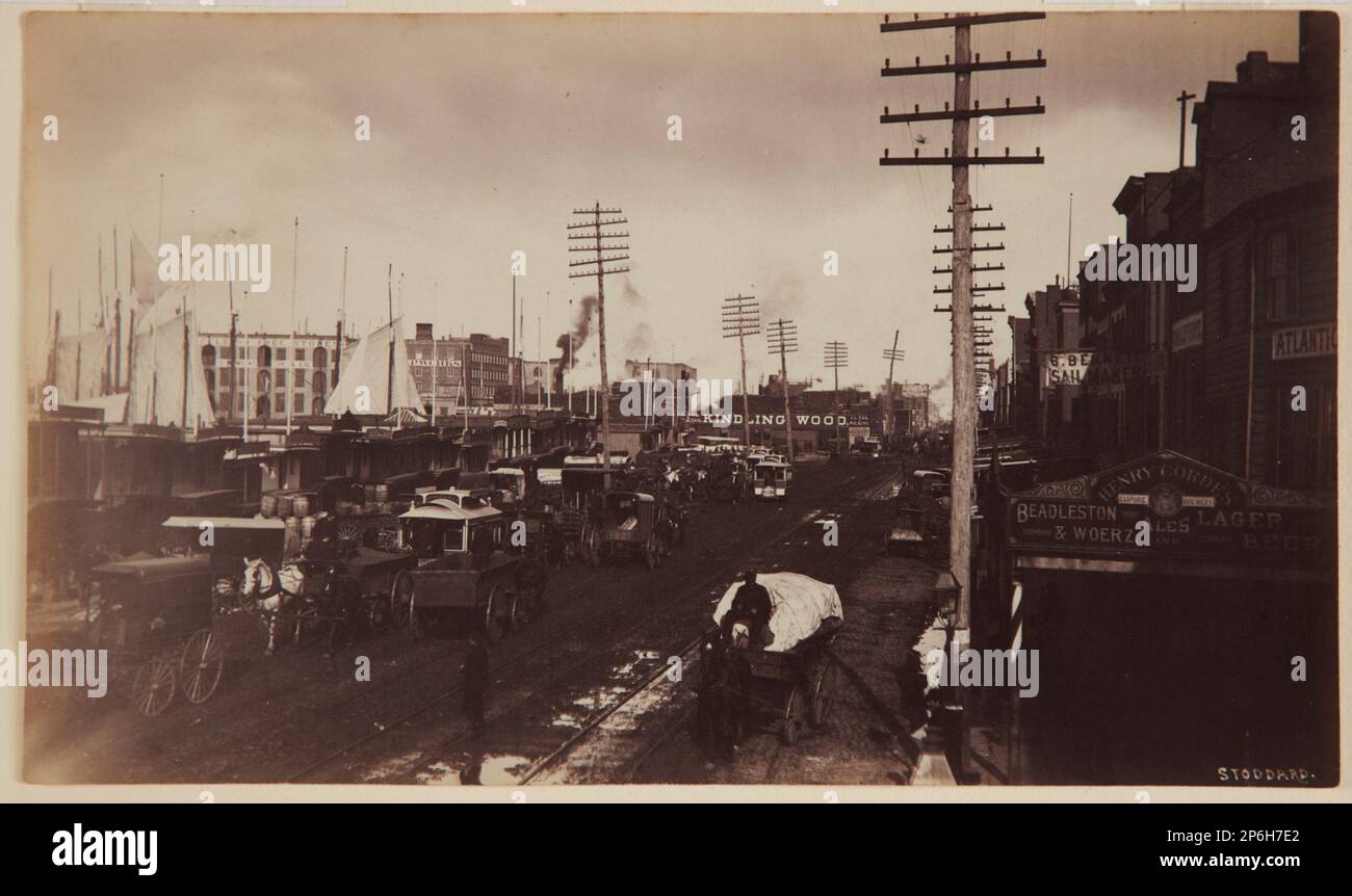 Seneca Ray Stoddard, Harbor, New York City, c. 1890, albumen print ...