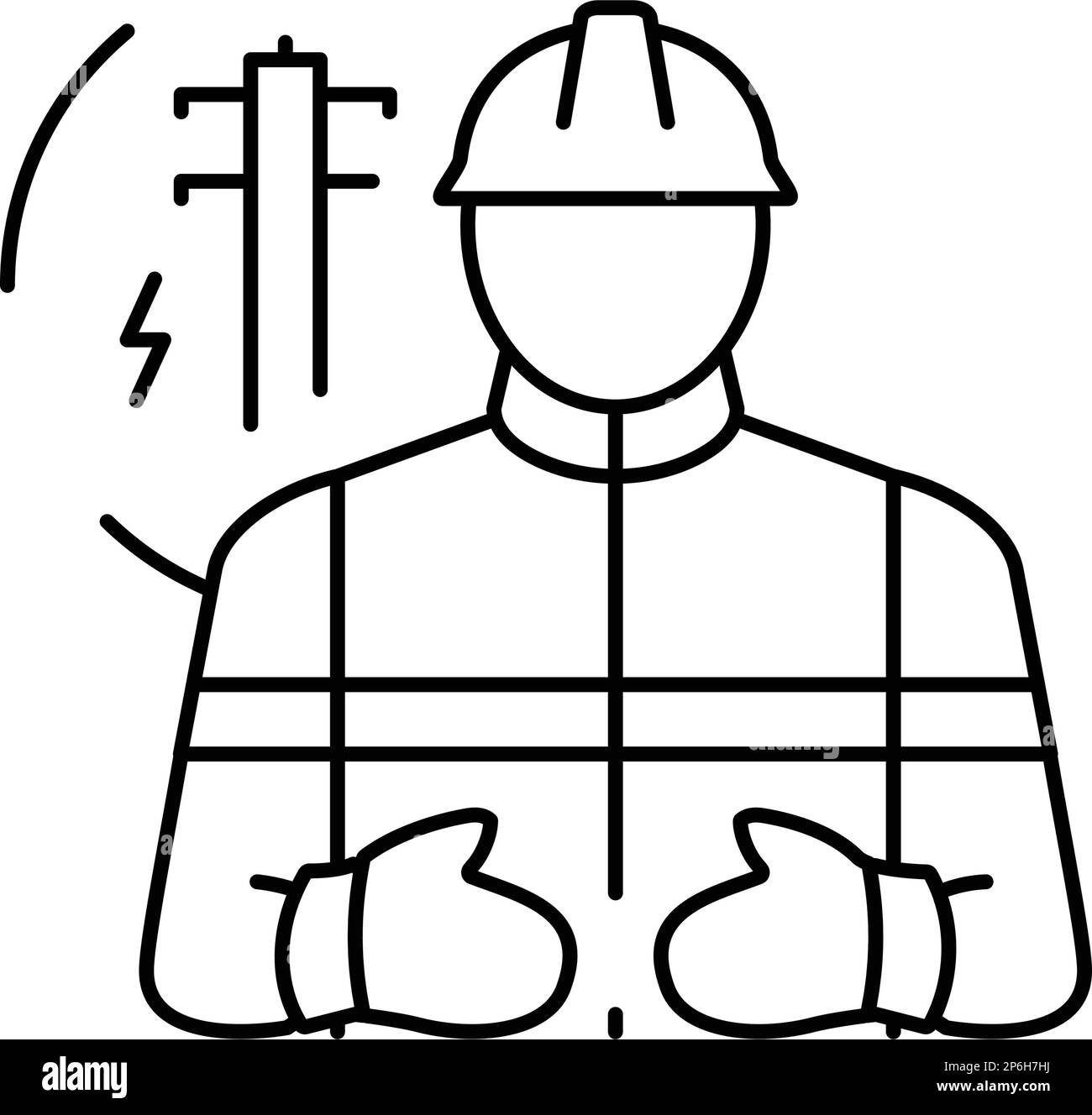 line installer repairer line icon vector illustration Stock Vector ...