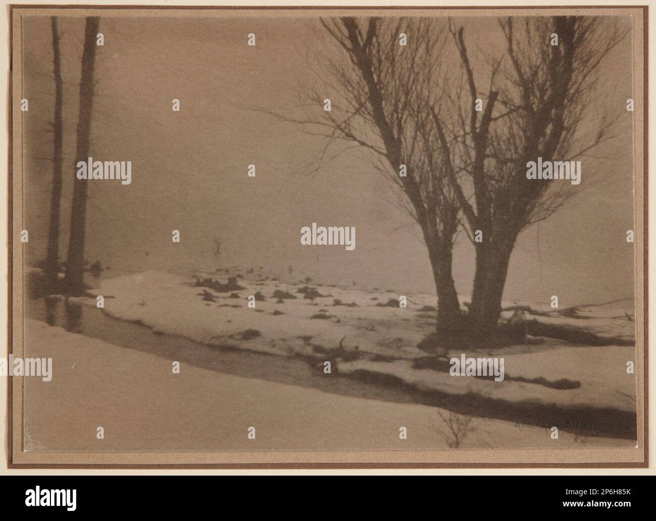 George Henry Seeley, Stream, Winter, c. 1917, platinum print Stock ...