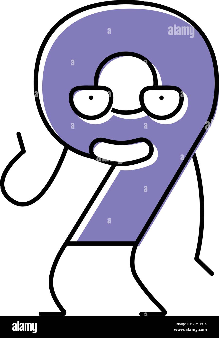 nine number character color icon vector illustration Stock Vector Image ...