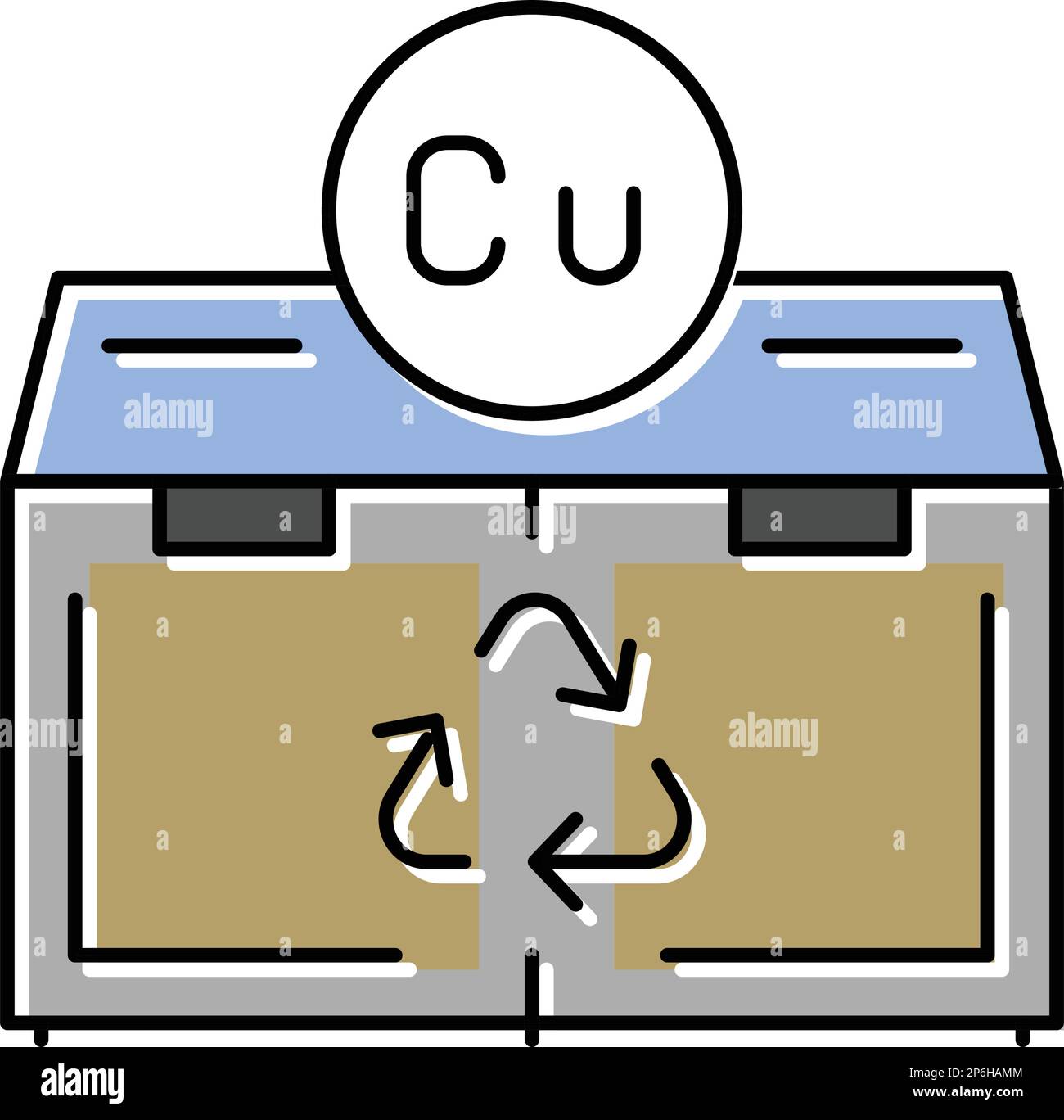 recycle copper color icon vector illustration Stock Vector Image & Art ...